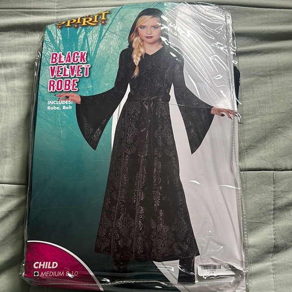Spirit | Costumes | Spirit Black Velvet Robe Costume For Kids | Poshmark